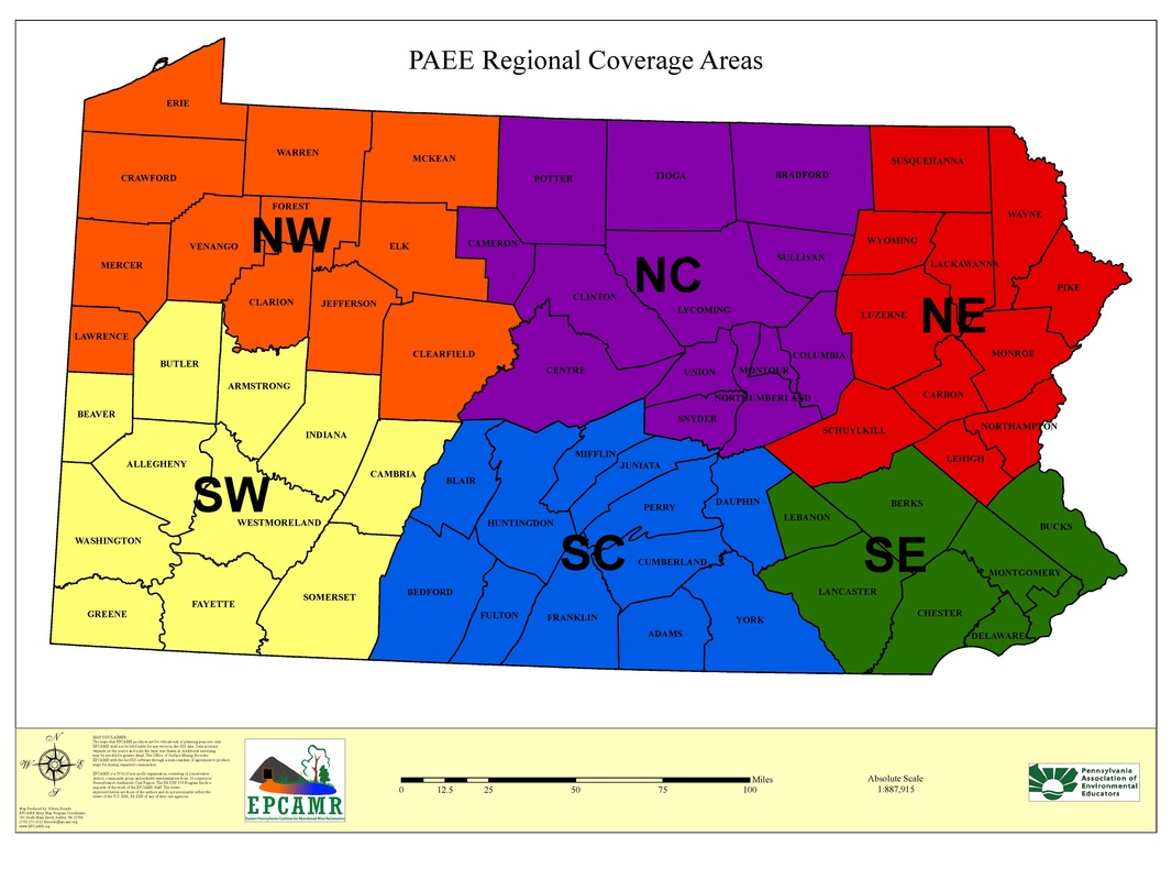 PAEE Regions – Pennsylvania Association of Environmental Educators